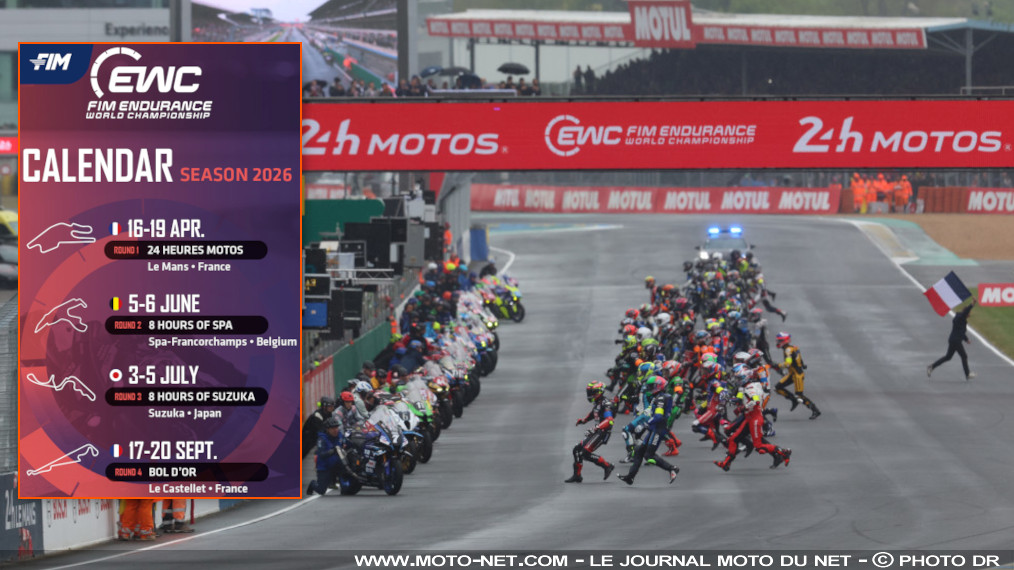 Endurance moto 2026 : le calendrier dévoilé, copié-collé du EWC 2025
